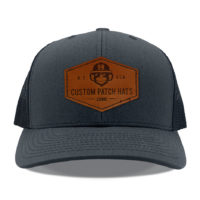 CPH Throwback Logo Leather Patch Hat - Custom Patch Hats
